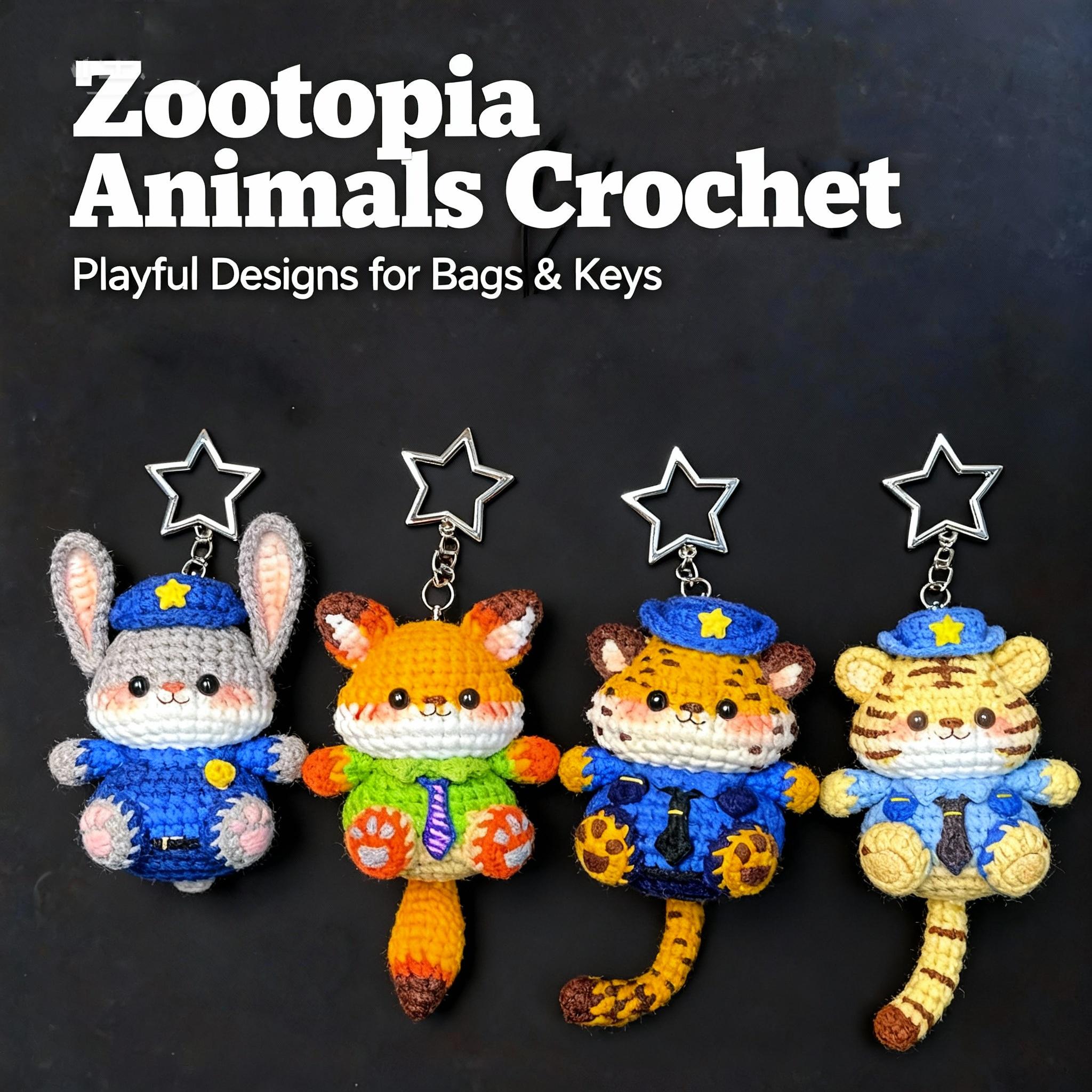 Zootopia Crochet Pattern, Amigurumi Bunny, Fox, Leopard (PDF Pattern ...