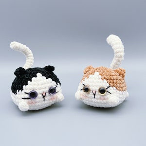 Crochet Mini Cat Loaf Tutorial: 3-in-1 Cat Bun Amigurumi Pattern Bundle ...