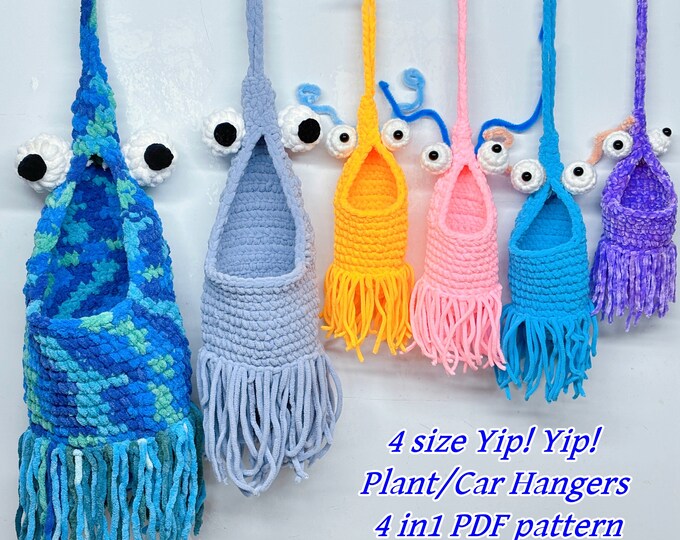 Big Mouth Hanger, 3 Sizes, Crochet Pattern, Yip Yip, Digital Download - Etsy