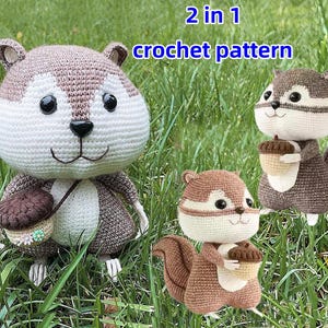 Adorable 2-in-1 Chipmunk Crochet Doll Pattern – DIY Amigurumi Toy ...