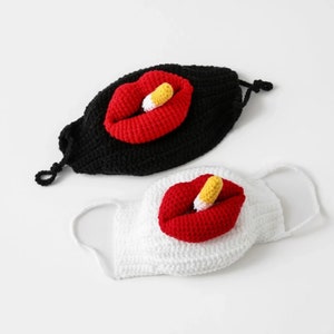 Crochet Big Lips Mask Pattern - Fun and Unique DIY Design - Etsy