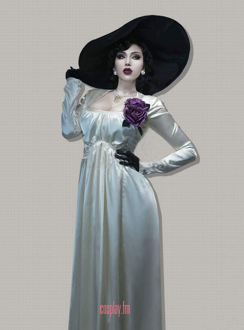 Resident Evil Village Alcina Dimitrescu Cosplay Costume Halloween Suit ...