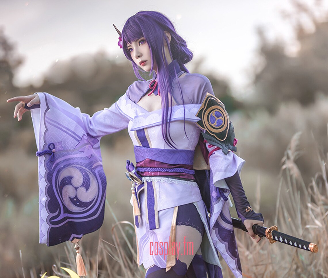 Genshin Impact Raiden Shogun Cosplay Costume Game Suit - Etsy Australia