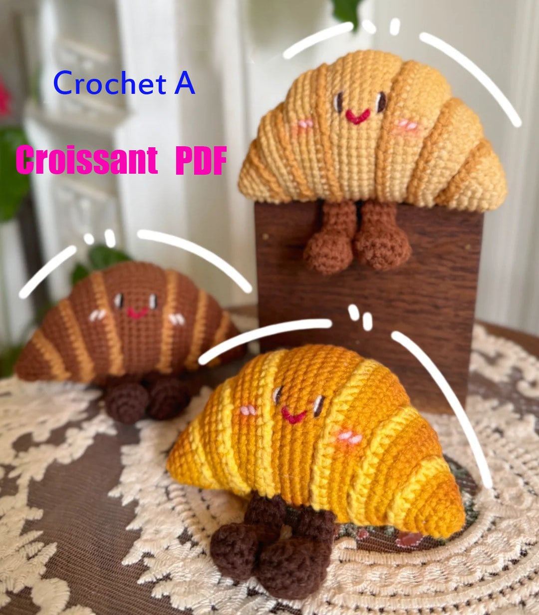 Croissant Crochet Pattern - Knit Your Own Delicious Treat! - Etsy