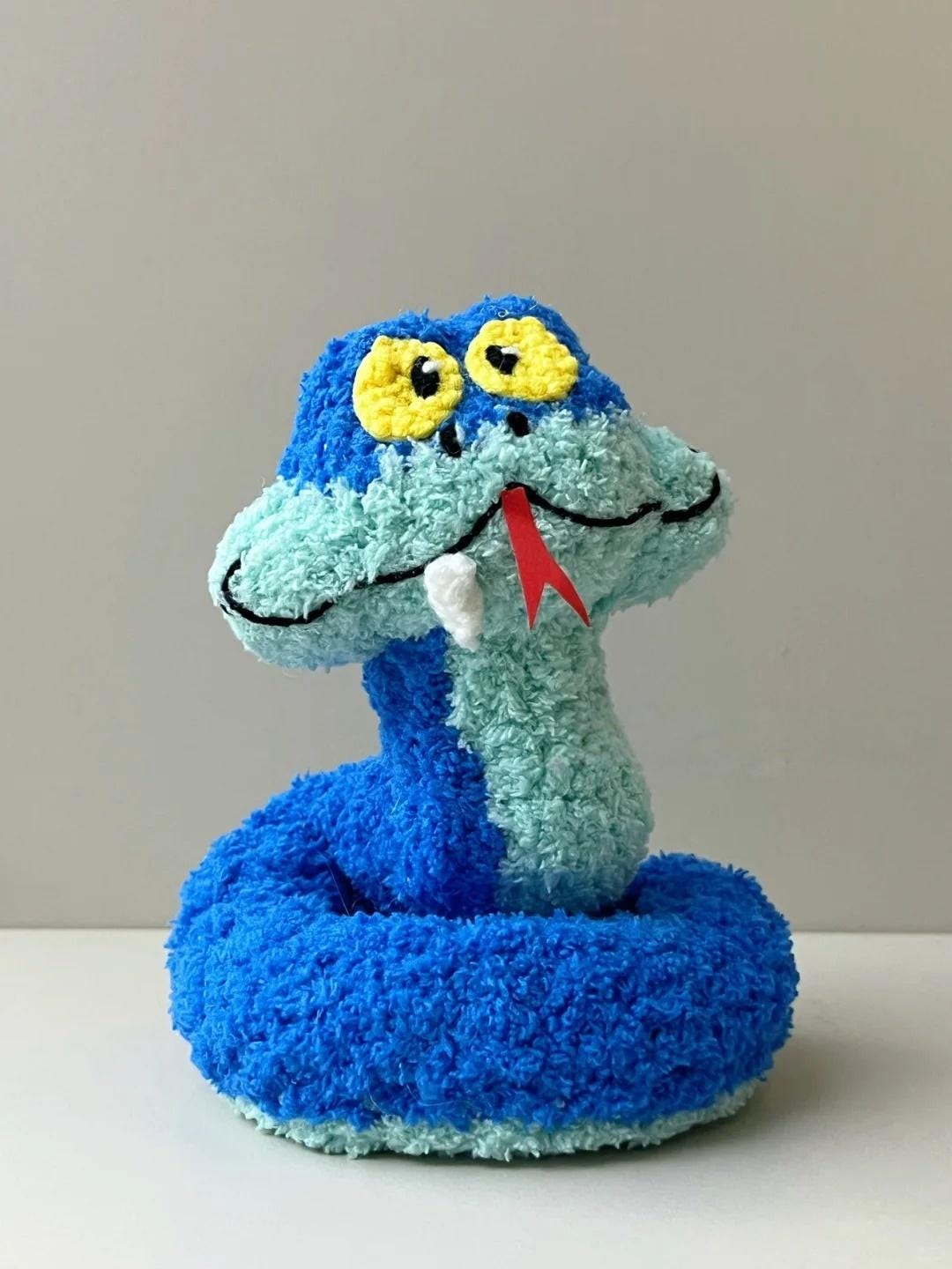 Zootopia Inspired Gary De'snake Crochet Pattern Blue Snake Plush Toy ...