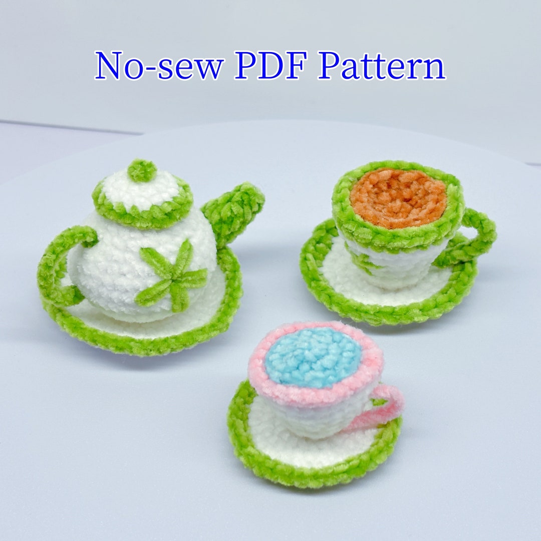 Handmade 2-in-1 Tea Set Crochet Pattern: Teacup & Teapot DIY Tutorial ...