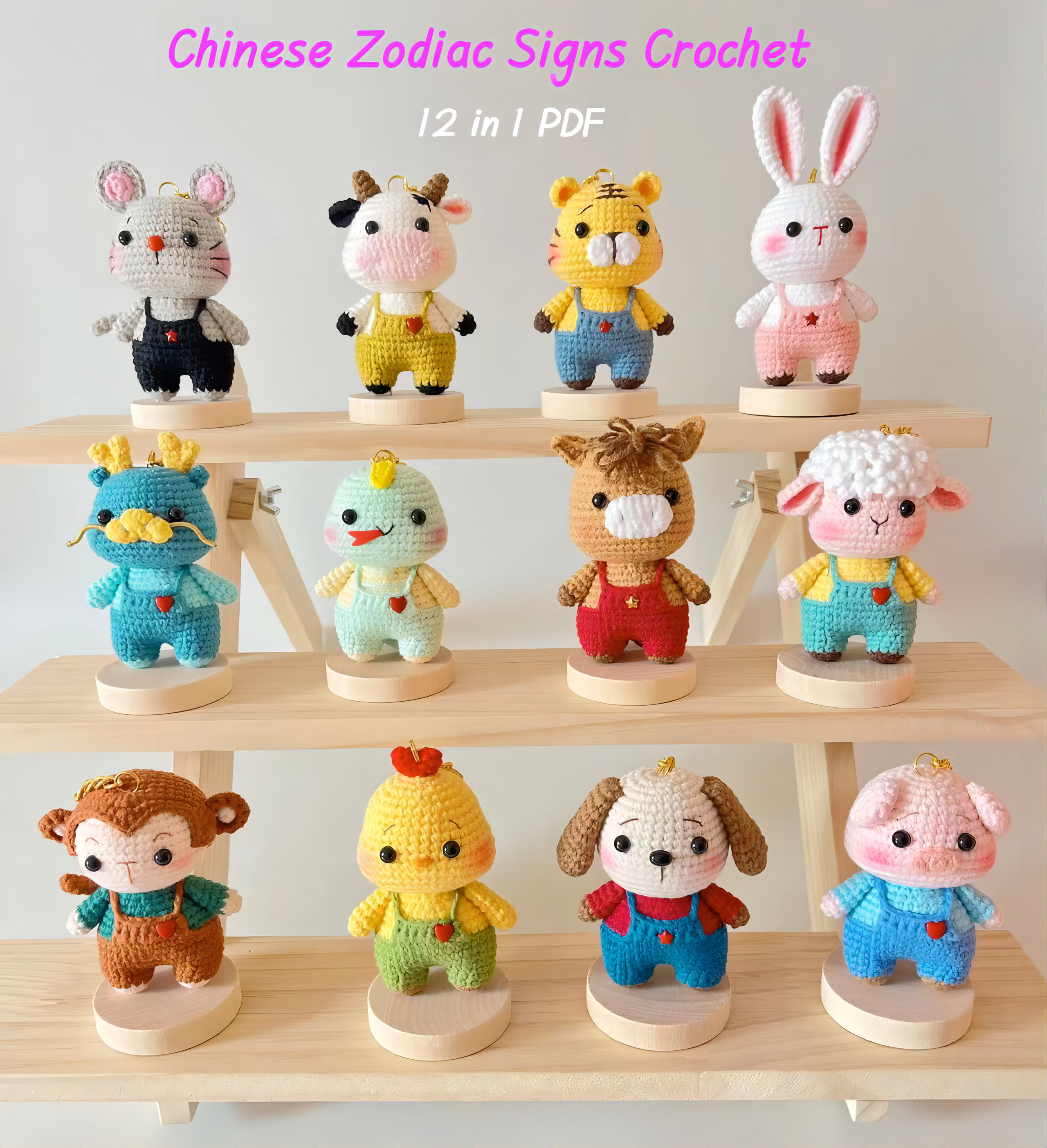 Chinese zodiac amigurumi 60 photos - Astrologytoyou.com