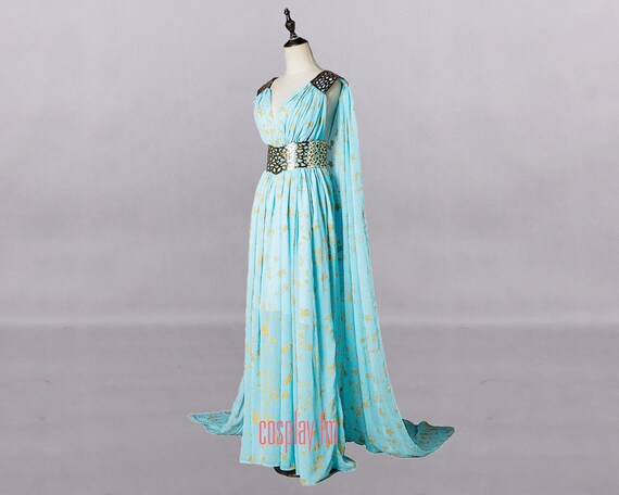 Daenerys Targaryen Blue Dress Qarth