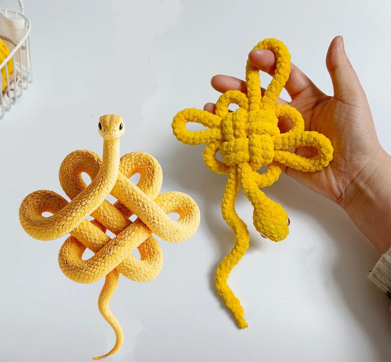 Unique Crochet Pattern for Snake Style Chinese Knots - 2025 Good Luck ...