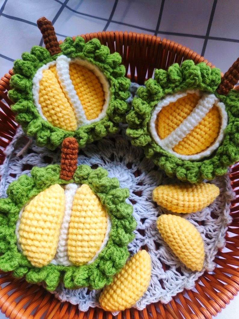 DIY Durian Crochet Pattern - Fun and Funky Fruit Craft - Etsy