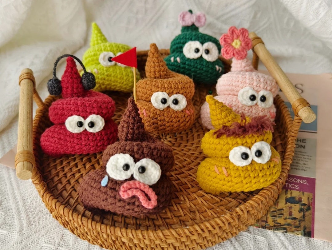 Funny Poop Emoji Crochet Pattern - Trendy Design for Gifts and Decor - Etsy
