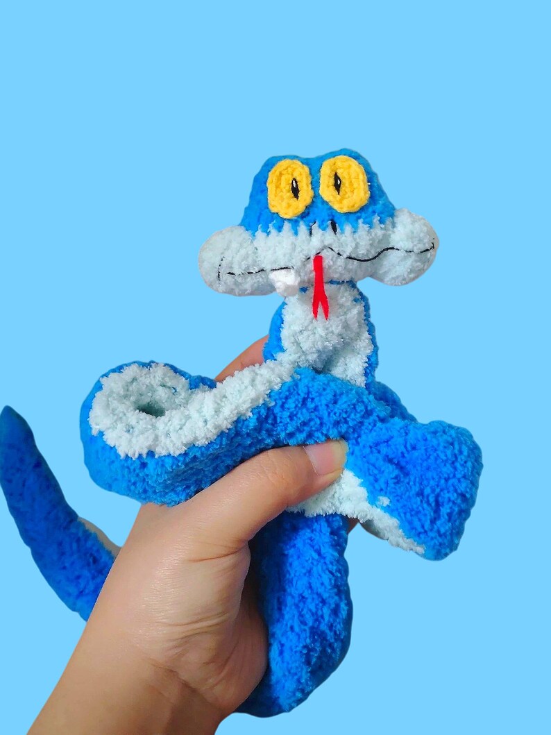 Zootopia Inspired Gary De'snake Crochet Pattern Blue Snake Plush Toy ...