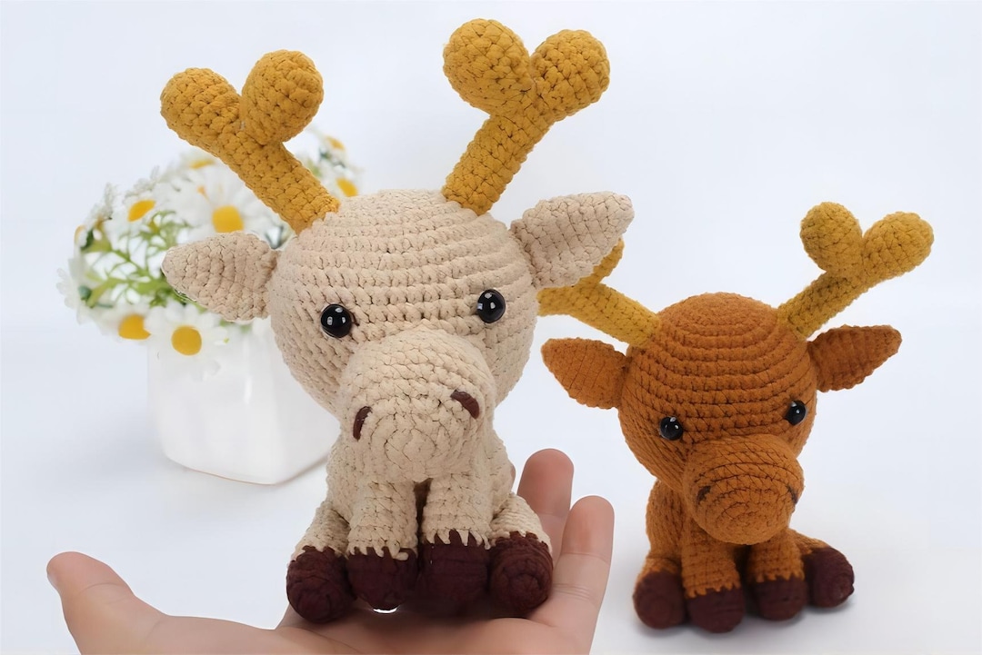 Long-horned Elk Crochet Pattern - DIY Wildlife Amigurumi Tutorial - Etsy