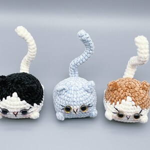 Crochet Mini Cat Loaf Tutorial: 3-in-1 Cat Bun Amigurumi Pattern Bundle ...