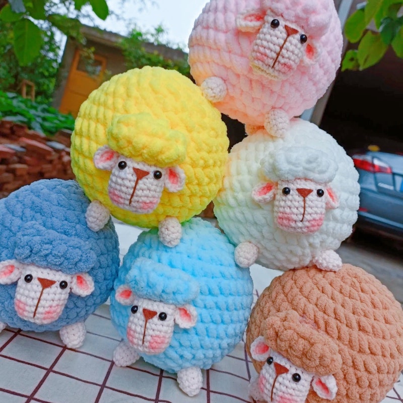 Wool Sheep Plushie - Etsy UK