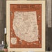1968 U.S. Western Map - Vintage the Historic Western Poster Print ...