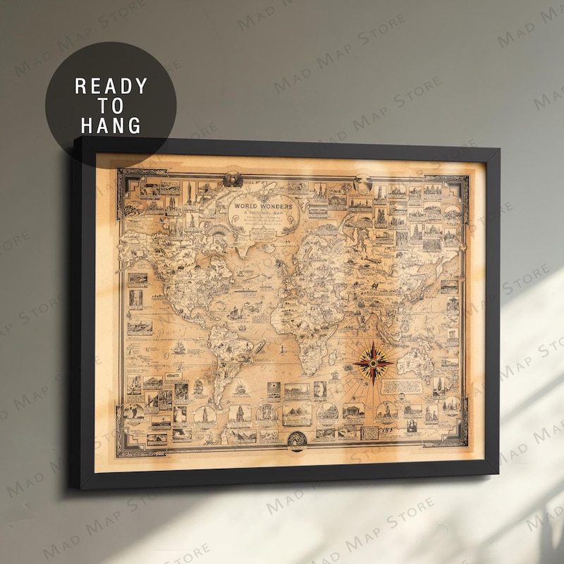 World Map Poster - Etsy