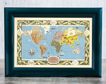 1956 World Maps - Etsy