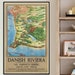 1930 Danish Riviera Map - Copenhagen Map Print - Denmark Map Poster ...