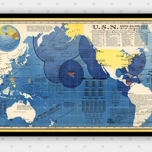 WWII Pacific Theater Map - Etsy