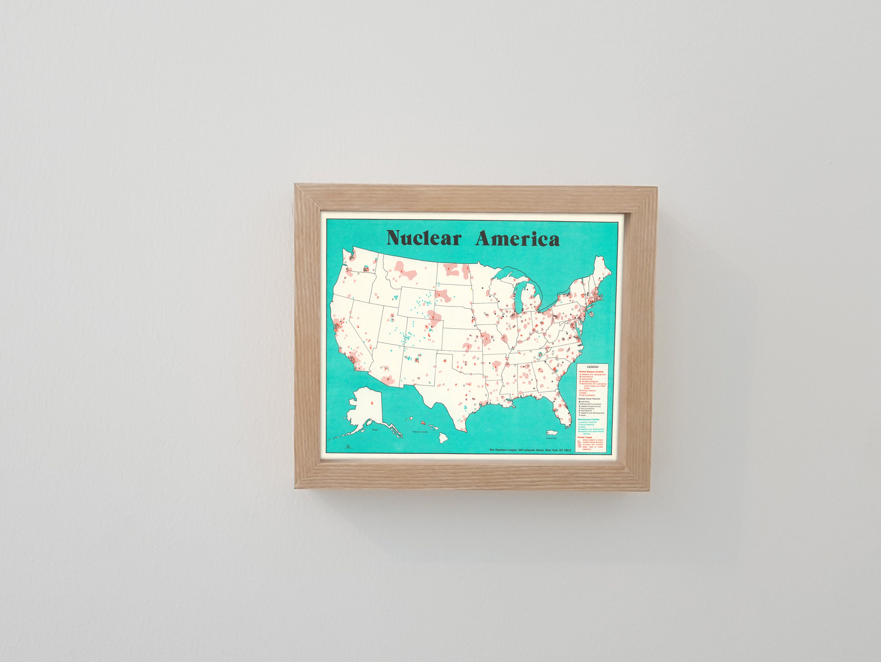 1979 Nuclear America Map Vintage USA Nuclear Poster Print Military Map ...