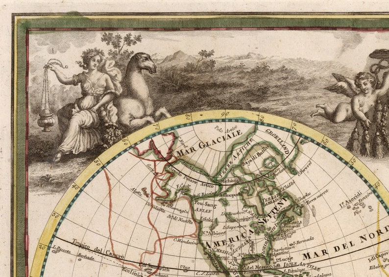 1788 Vintage World Map Old Map Print Wall Decor Map Art - Etsy