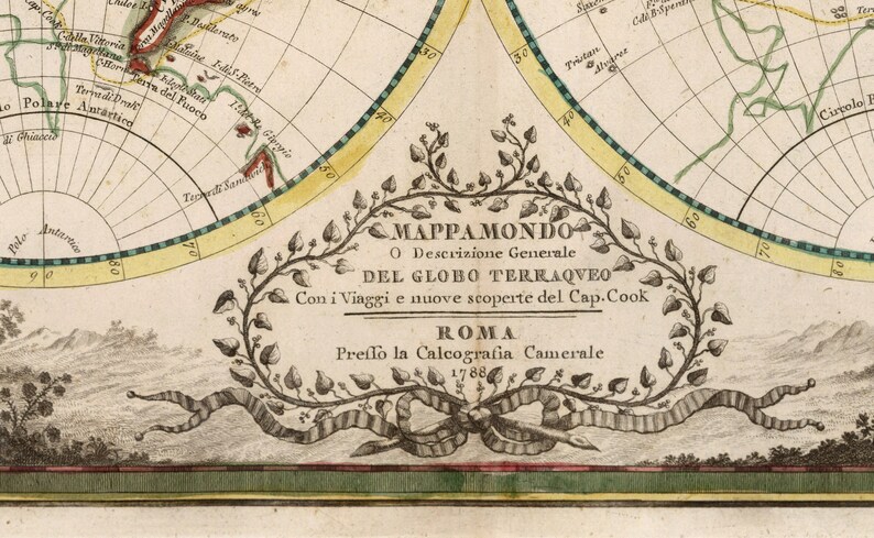 1788 Vintage World Map Old Map Print Wall Decor Map Art - Etsy