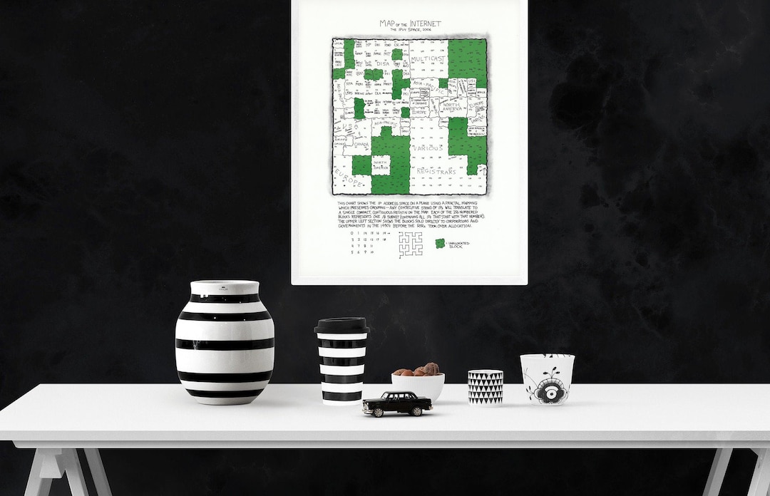 2006 Internet Map Poster: Vintage Web Connection Art Print - Etsy