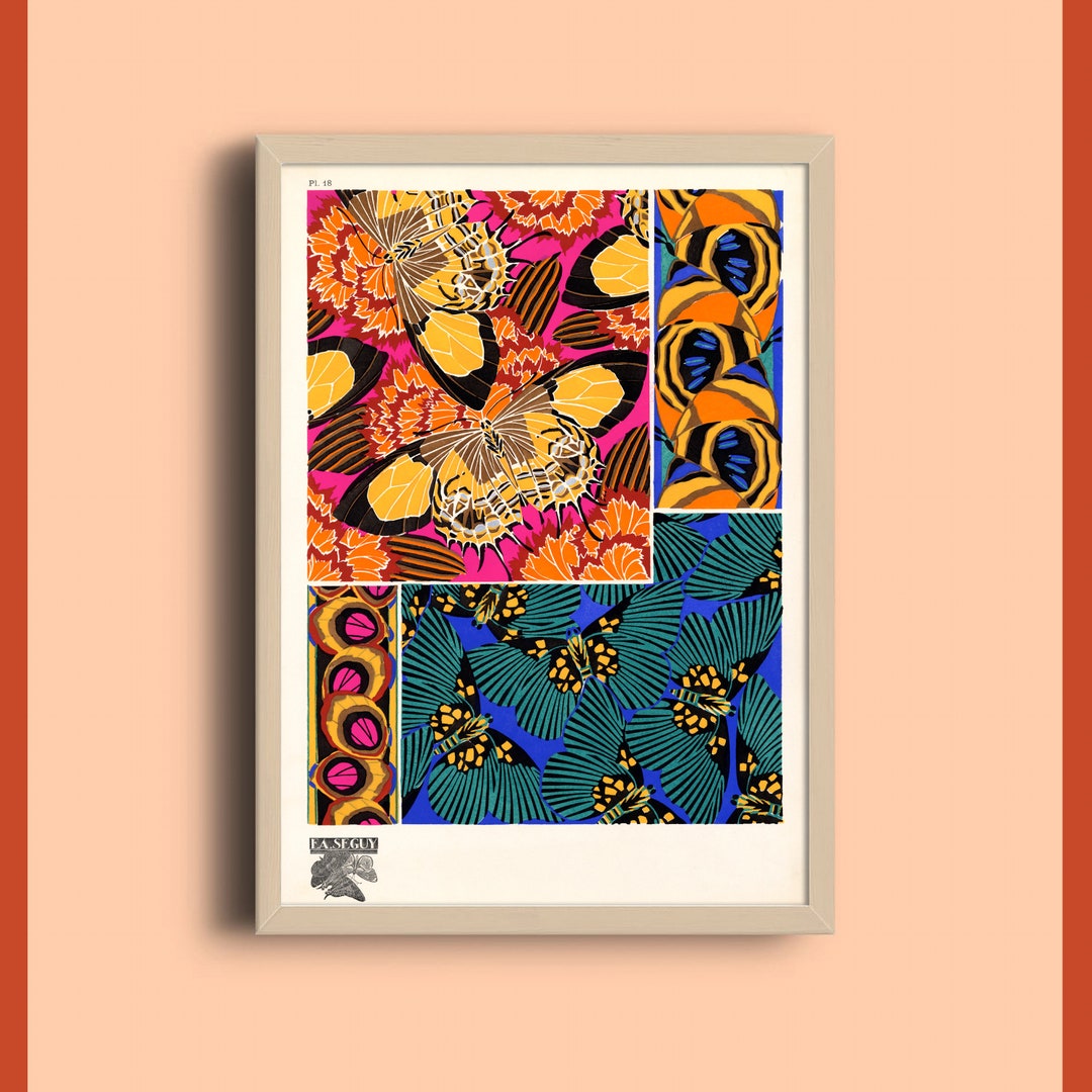 1924 Eugène Séguy Print - Vintage Butterfly Illustration - French ...