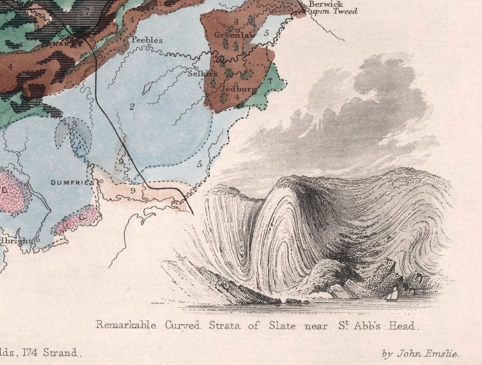 1850 Scotland Map Vintage Geological Map of Scotland Scotland Poster ...