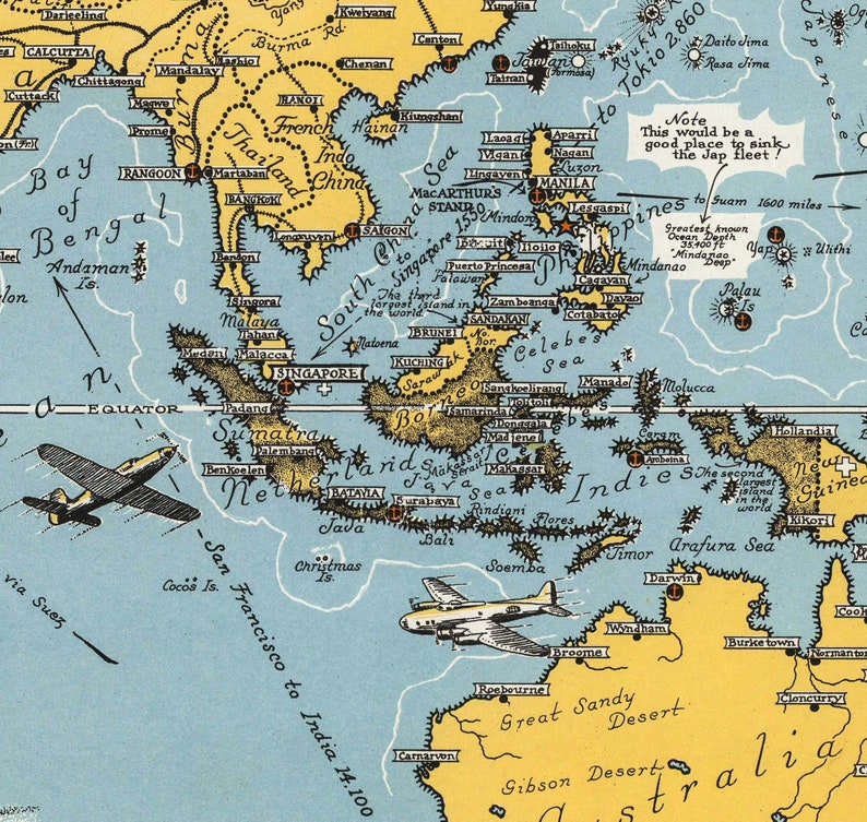 1942 World War 2 Kaart Total War WW2 Print Wereldkaart - Etsy Nederland