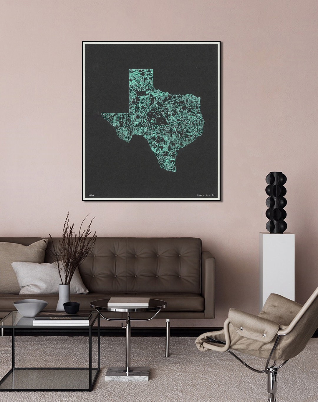 Texas Map Print - Sketch Map Art Texas - Texas Poster - Texas Print ...
