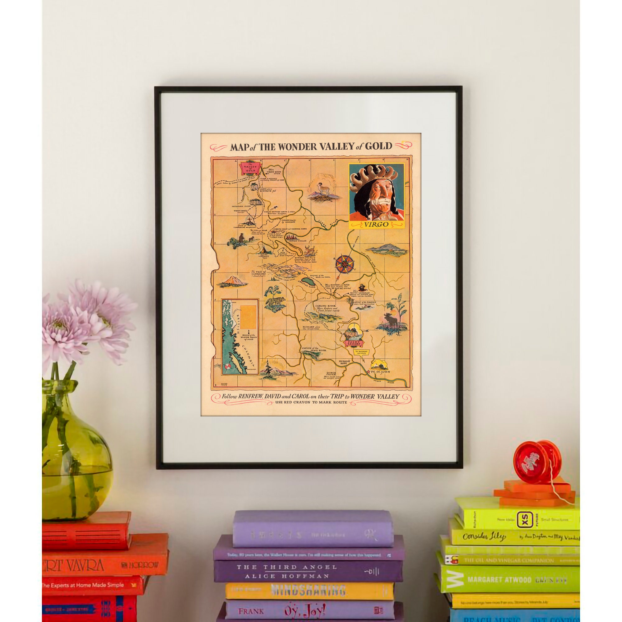 1936 Wonder Valley of Gold Map Vintage Treasure Map Poster - Etsy
