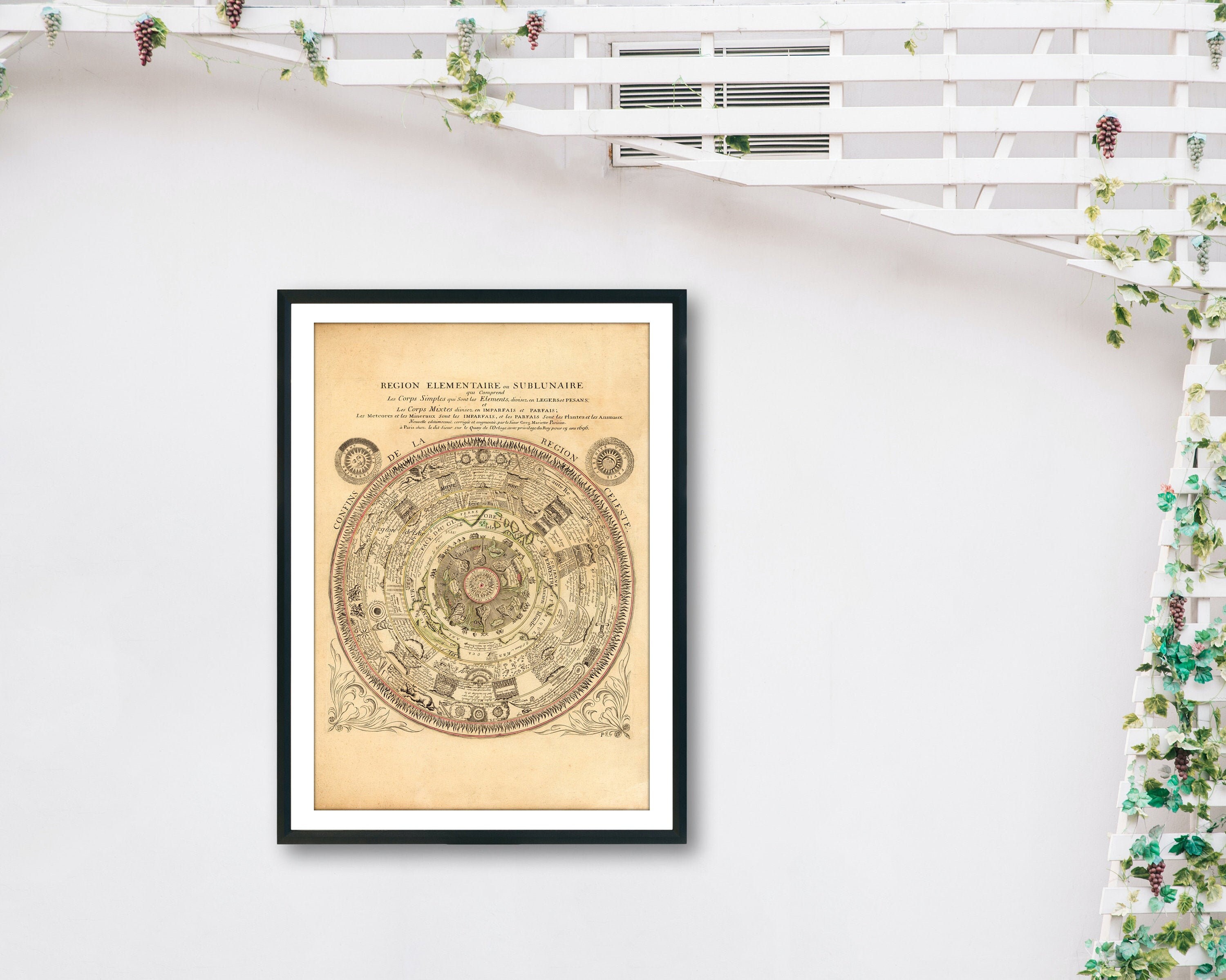 1696 Celestial Map Vintage French Celestial Chart Cosmos - Etsy