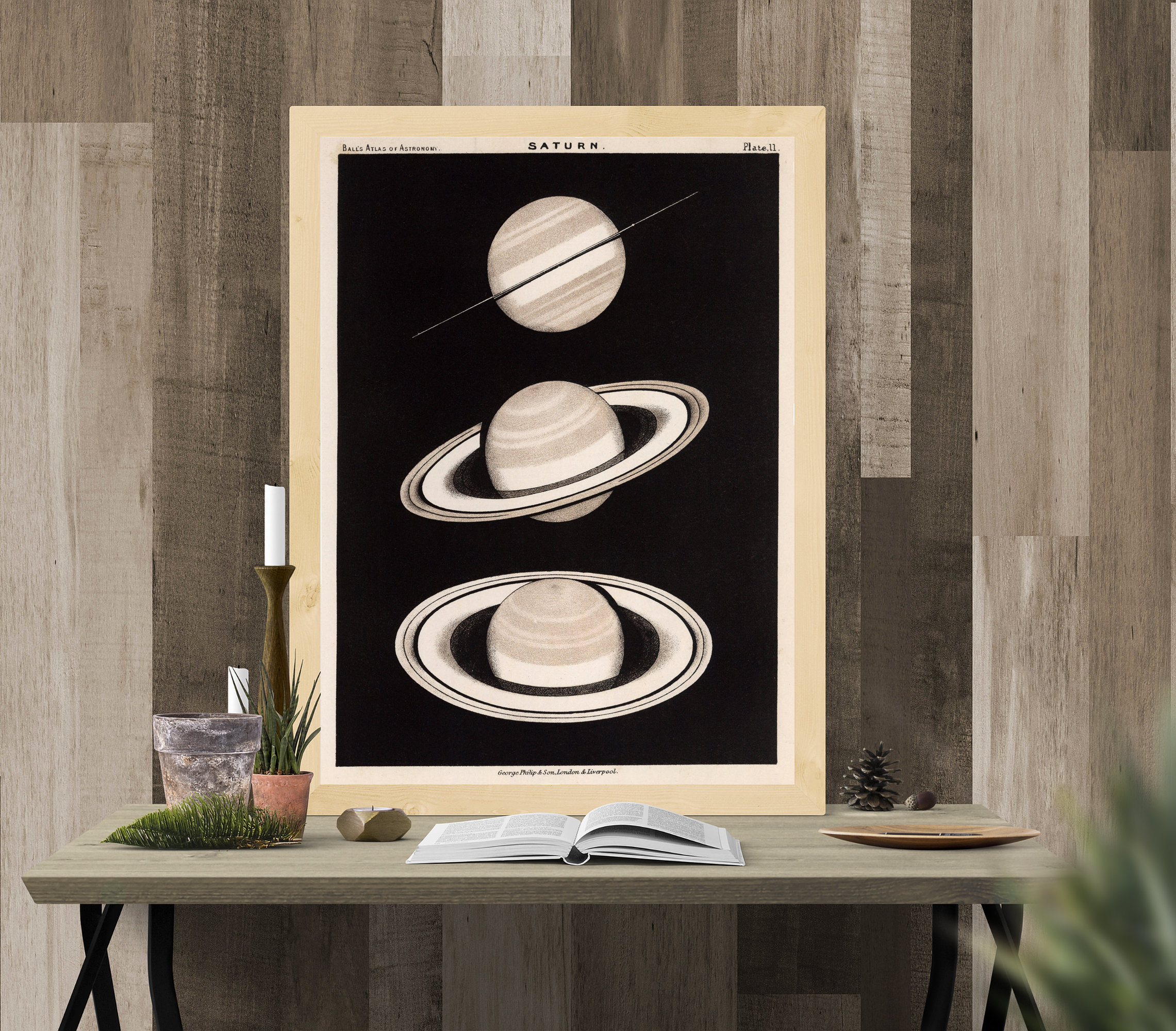 1892 Vintage Saturn Poster - Celestial Poster Map Print - Vintage Karte ...