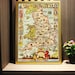 1936 Story Map of England Puzzle Version Vintage Wall Map Poster ...