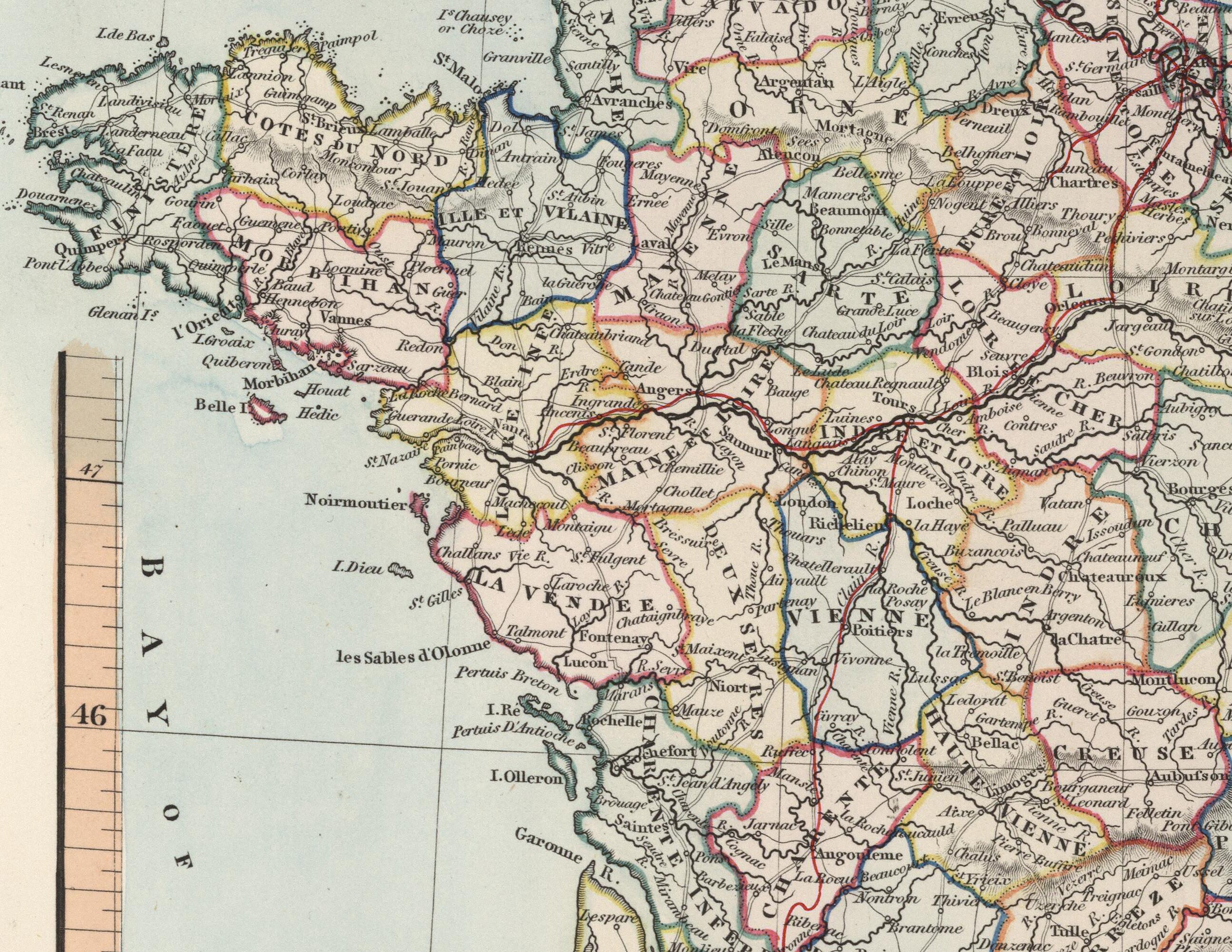 1850 Vintage France / Belgium Map Old Map Print Wall Decor - Etsy