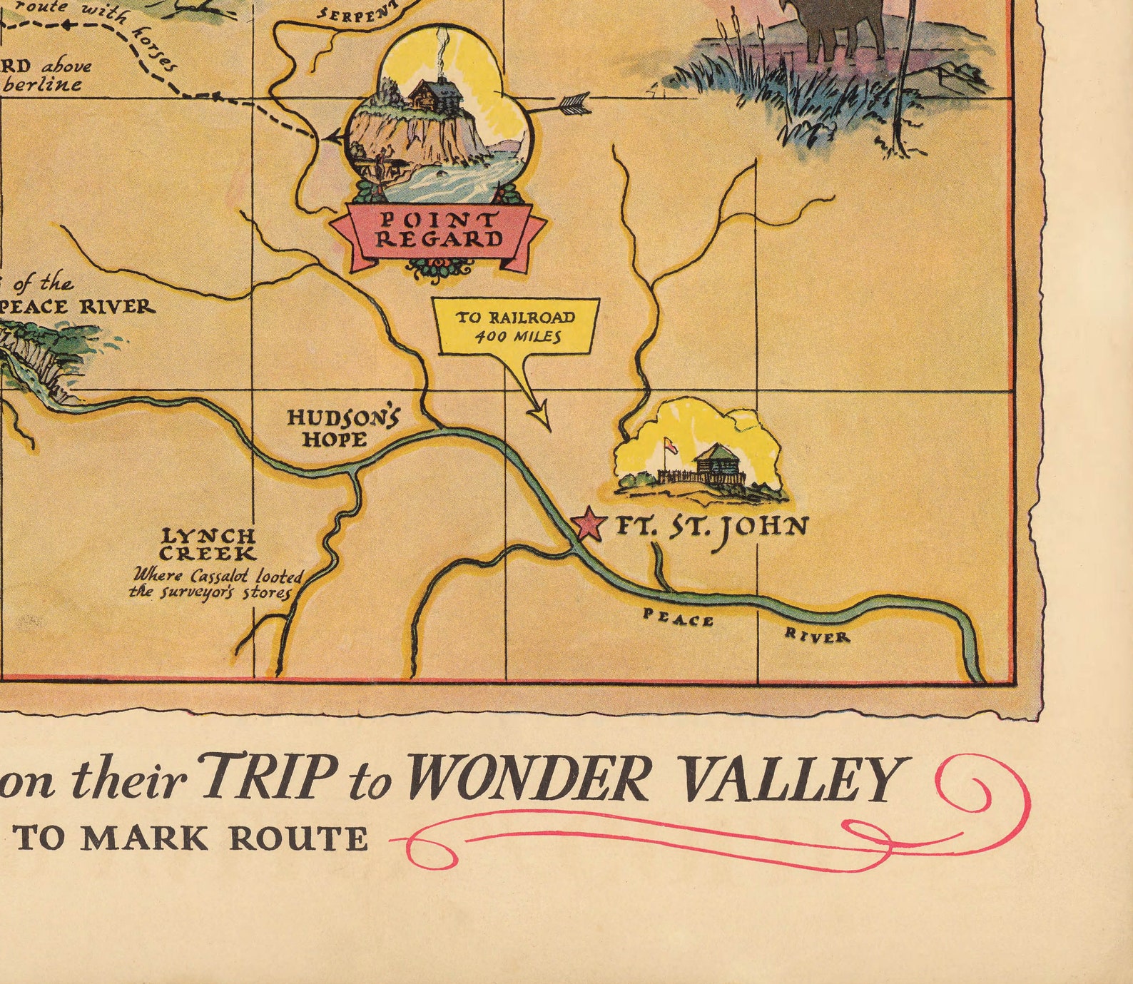 1936 Wonder Valley of Gold Map Vintage Treasure Map Poster | Etsy