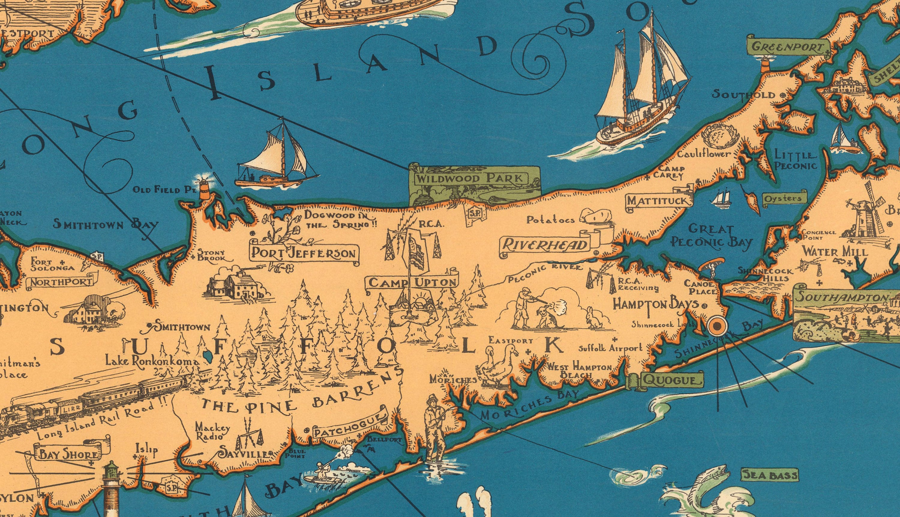 1933 Long Island Map Vintage Long Island Poster New York - Etsy