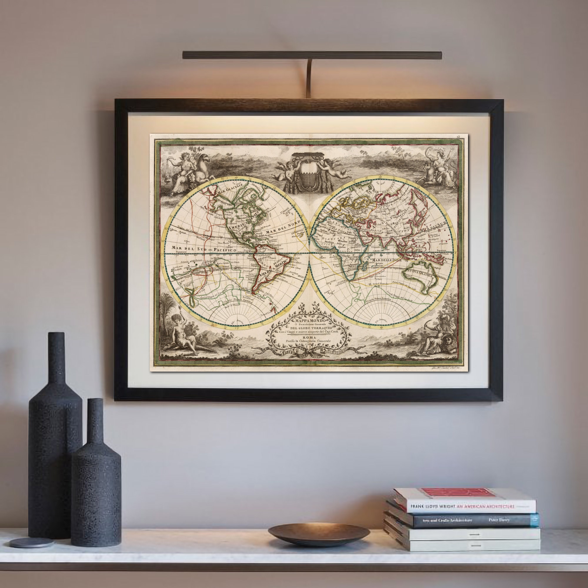 1788 Vintage World Map Old Map Print Wall Decor Map Art - Etsy