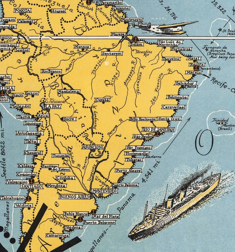 1942 World War 2 Kaart Total War WW2 Print World Map Print - Etsy Nederland