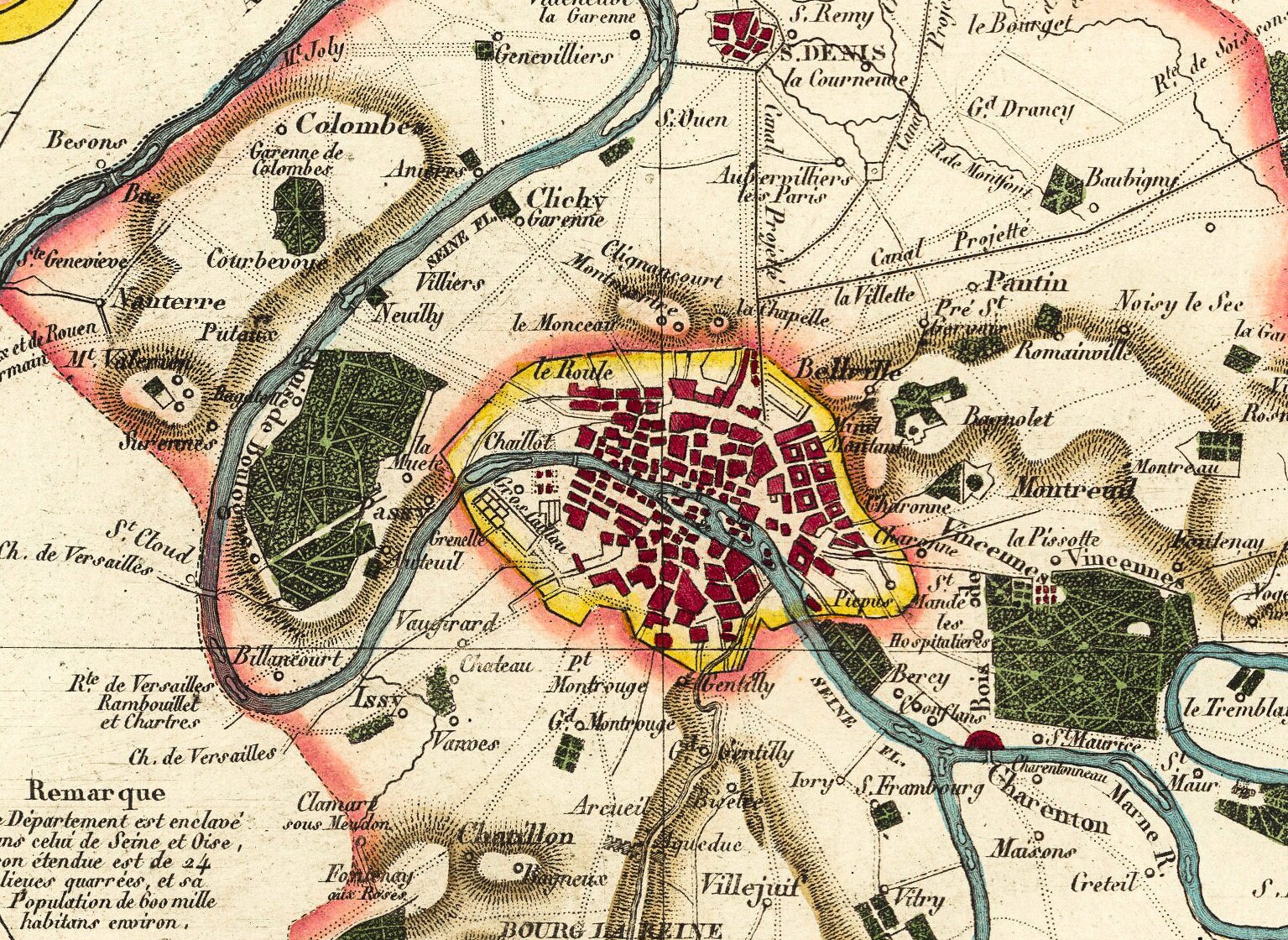 1814 Paris Map Antique Paris Wall Map Hemisphere Map Game Map France ...