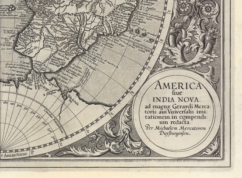 1607 Vintage America Map Old America Map Print Wall Decor - Etsy