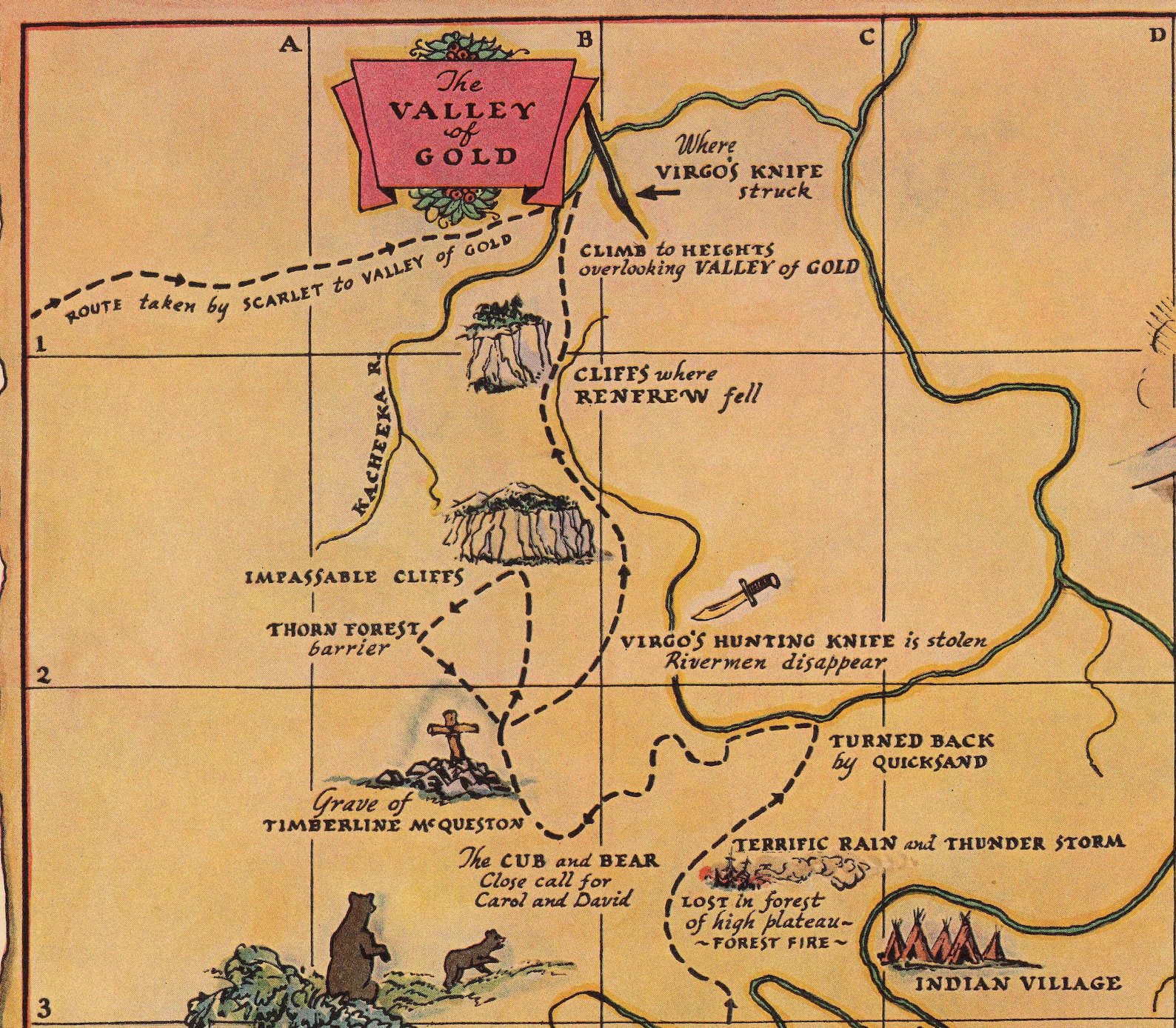 1936 Wonder Valley of Gold Map Vintage Treasure Map Poster | Etsy