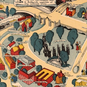 1940 University of Minnesota Map: Vintage Pictorial Print - Etsy