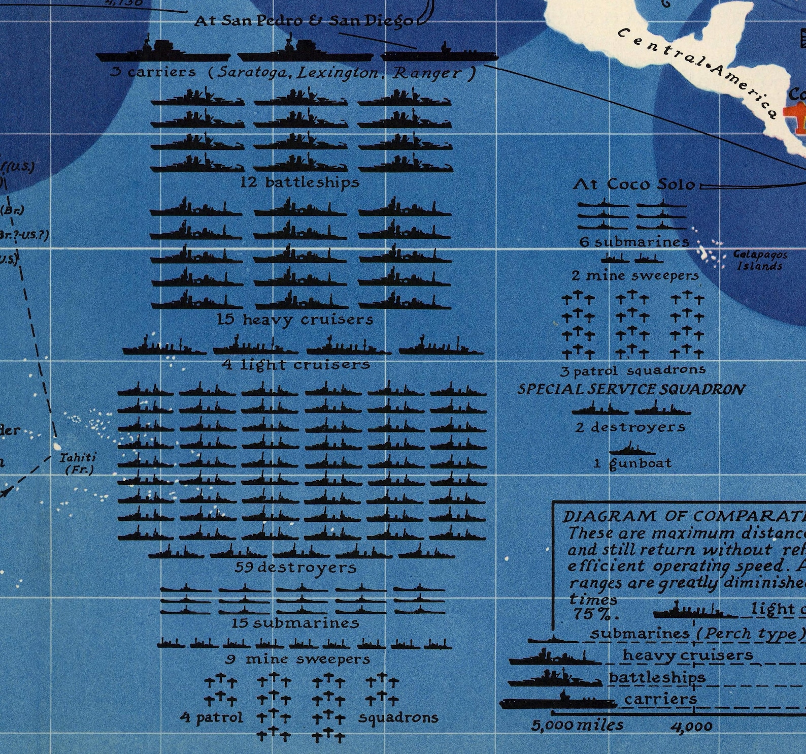 1938 World War 2 Map U.S. Navy Ships Map World War II Poster WW2 Map ...
