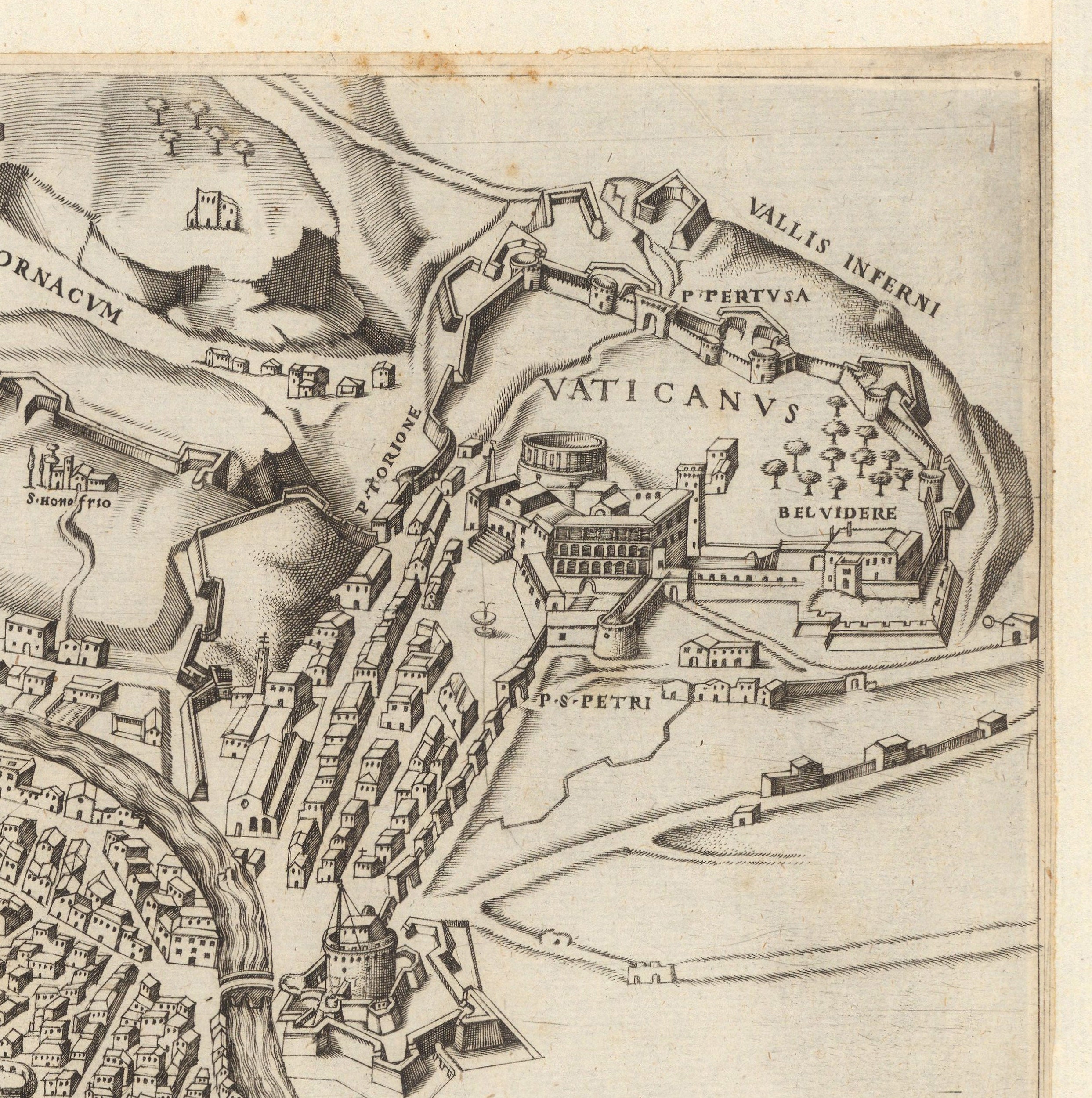 1557 Vintage Rome Map Old Map Print Wall Decor Map Art Antique Home ...