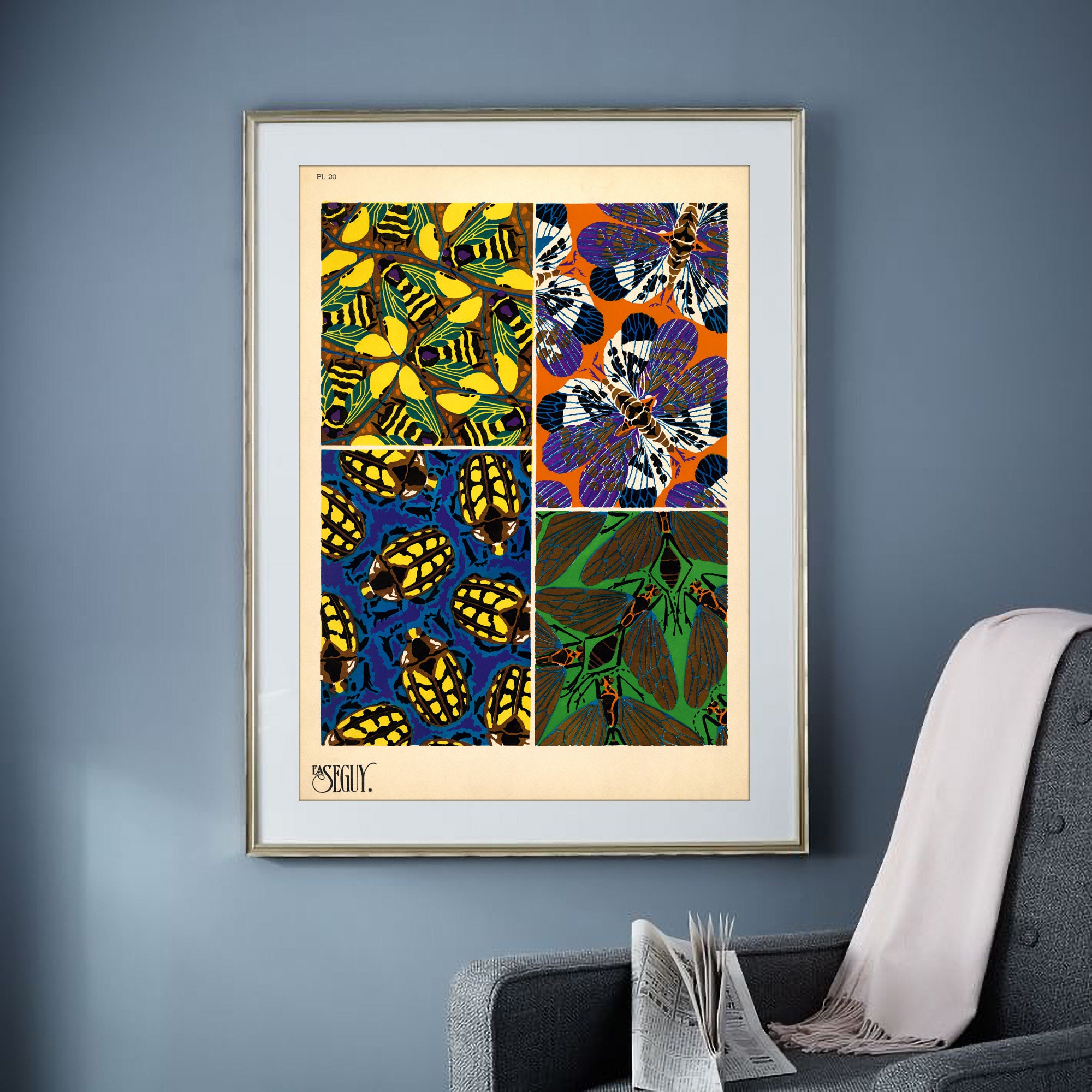 1924 Eugène Séguy Print Vintage Insects Illustration Art - Etsy