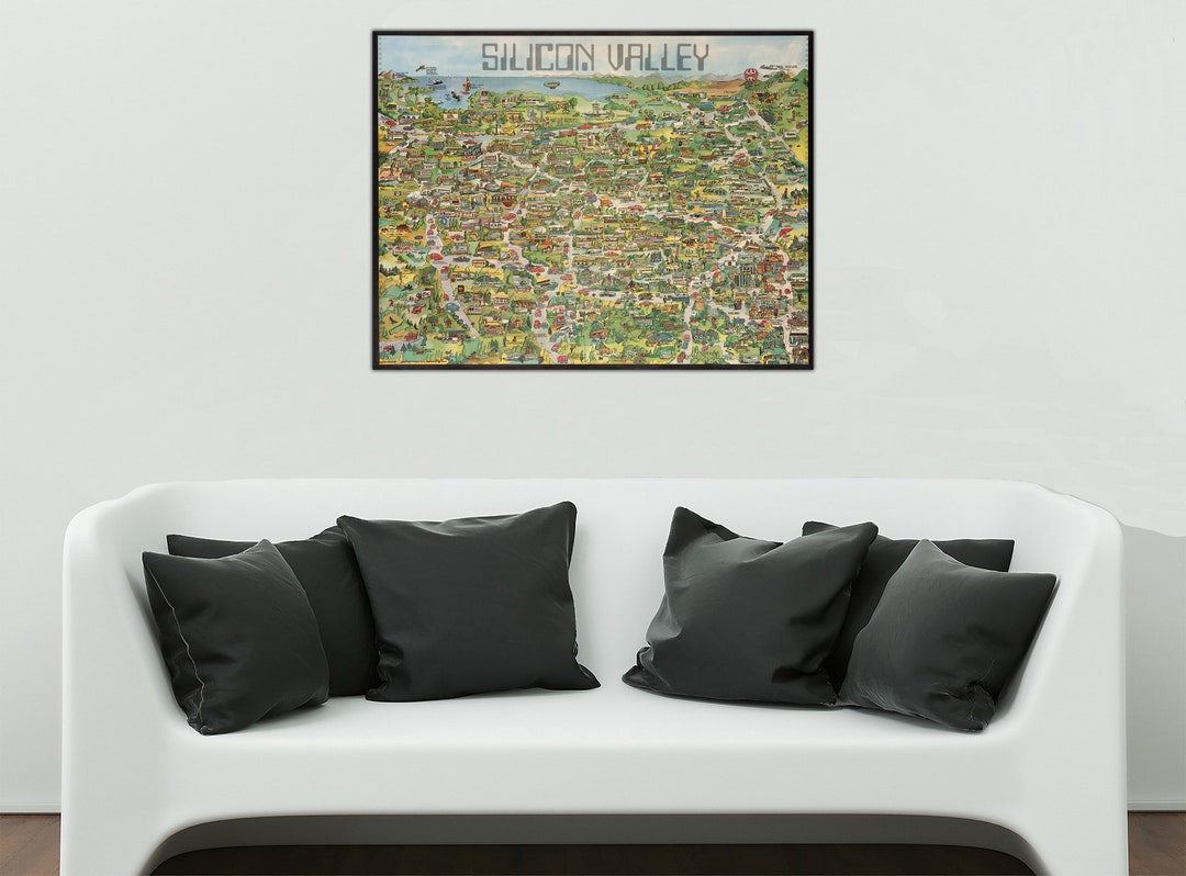 1982 Silicon Valley Poster - Vintage Silicon Valley Poster Print Art ...