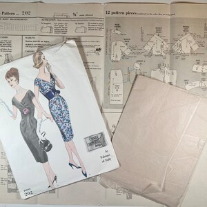 Vintage Vogue Couturier Design No 202 1960's Cocktail Dress Sewing ...
